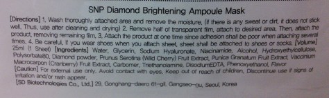 Double Mask Review: SNP Bird’s Nest Aqua and Diamond Brightening ...